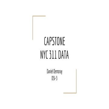 CAPSTONE NYC 311 DATA (Technical) | PDF