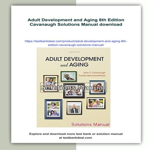 Adult Development and Aging 8th Edition Cavanaugh Solutions Manual | PDF