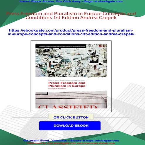 Press Freedom and Pluralism in Europe Concepts and Conditions 1st ...