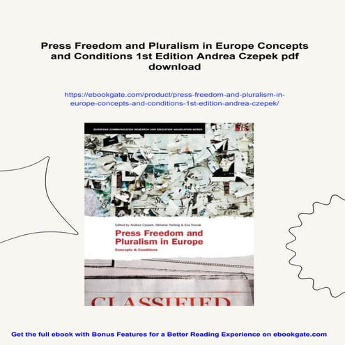 Press Freedom and Pluralism in Europe Concepts and Conditions 1st ...