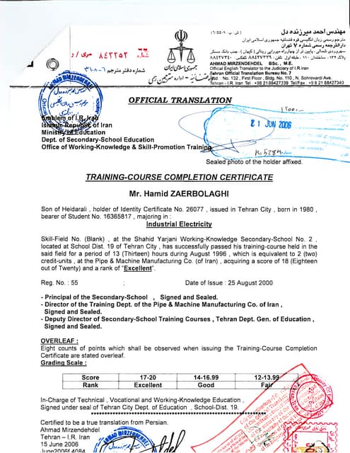 computer operation certificate | PDF