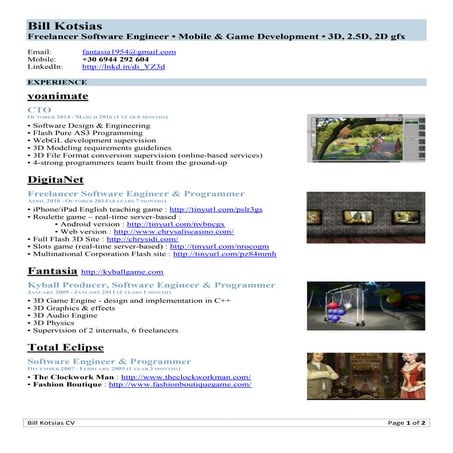 Bill Kotsias | PDF | Computing | Technology & Computing