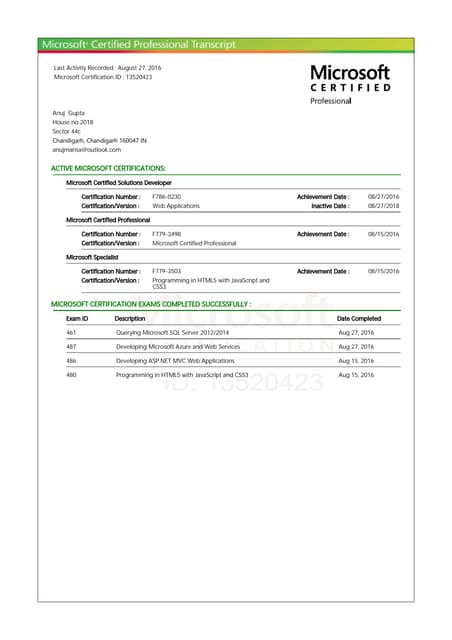Microsoft Dynamics AX 2012 Certification | PDF