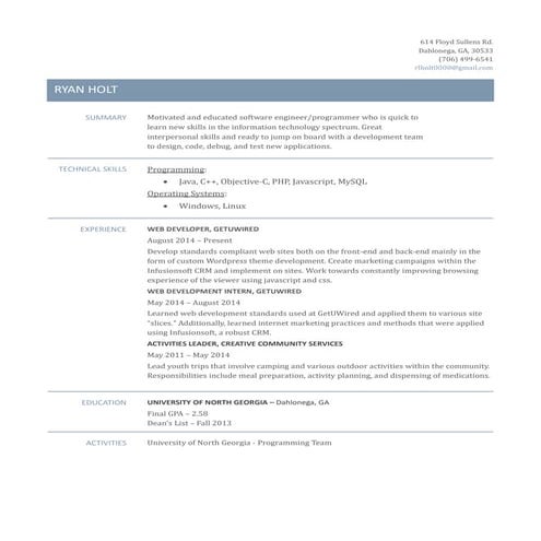 Resume 8-12-15 | PDF