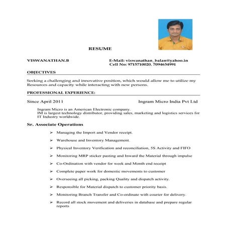 Resume_Viswa | PDF