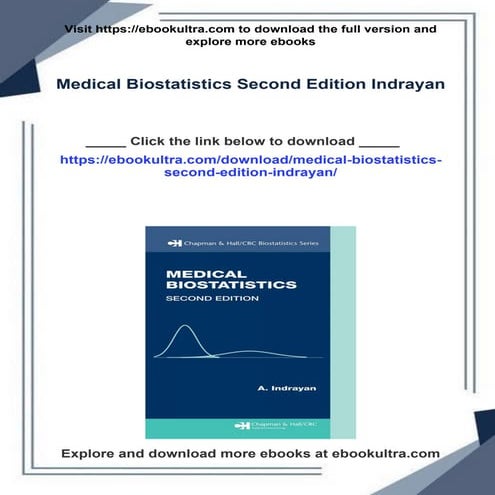 Medical Biostatistics Second Edition Indrayan | PDF