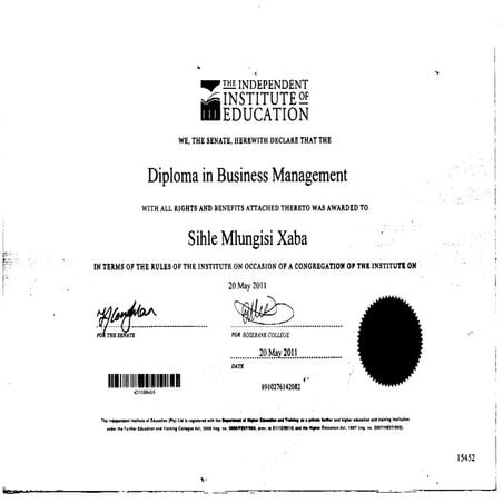 Diploma in Business Management | PDF