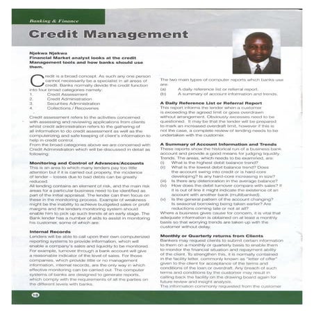 Njekwa -Credit Management publication | PDF