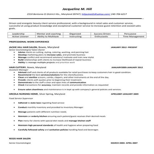 Jackie Hill New Resume | DOC