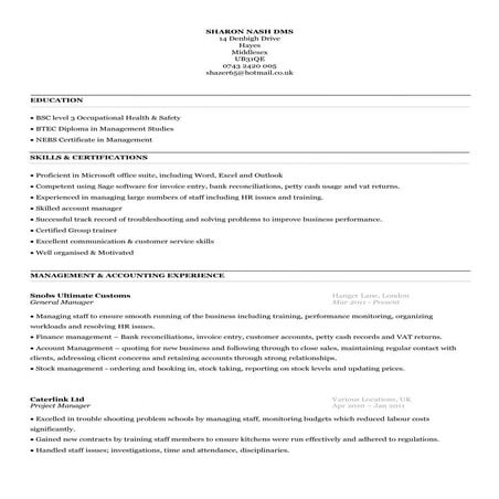 Sharon Nash CV | DOC