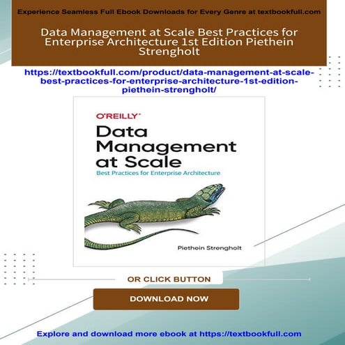 Data Management at Scale Best Practices for Enterprise Architecture 1st Edition Piethein ...