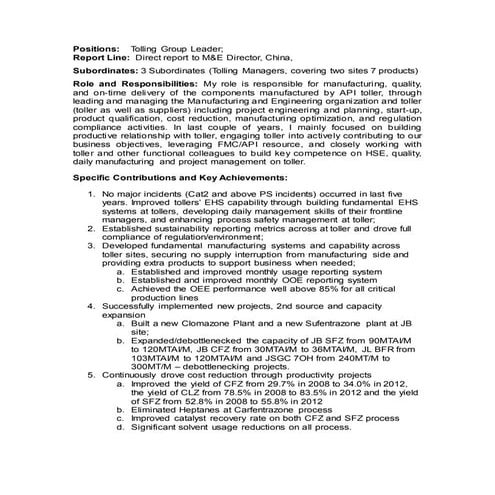 Tolling group leader Positions | DOCX