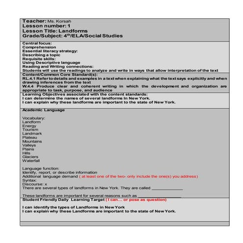 edTPA - Childhood Lesson Plan Template lesson ALL 3 | DOCX