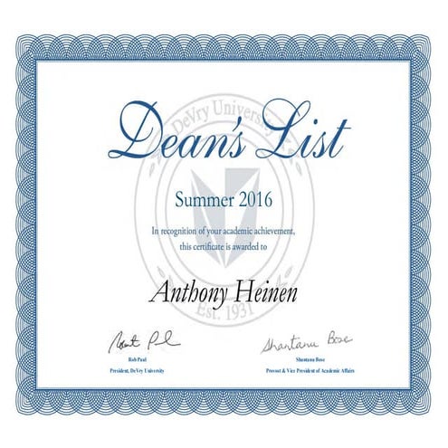Dean's List | PDF