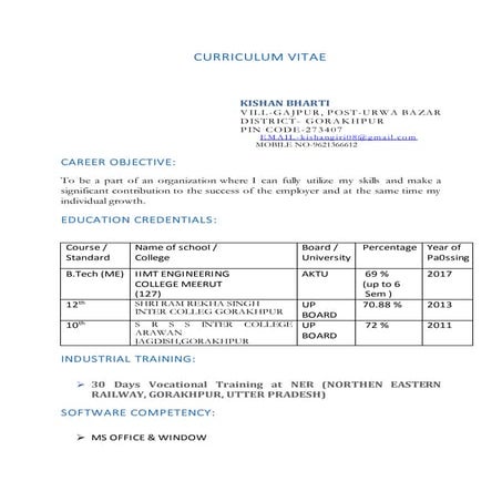 Irshad CV (0124) | PDF