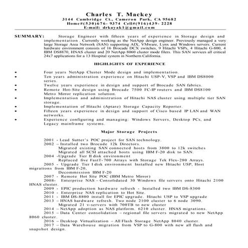 Charles Mackey resume | DOC