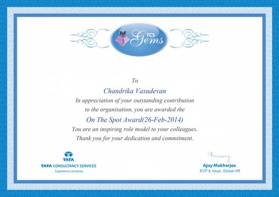 On the Spot Award | PPT