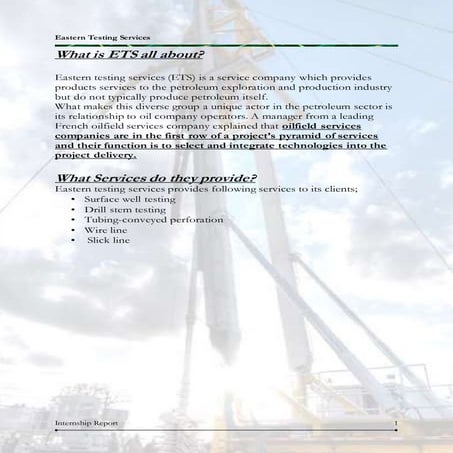 Internship Report | DOCX