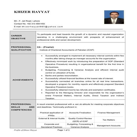 KHIZER RESUME | DOC