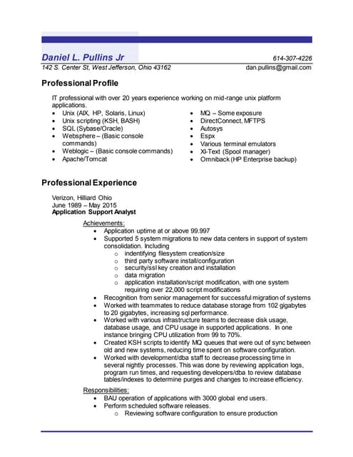 David Gage - Professional Resume | DOCX | IT and Internet Support ...