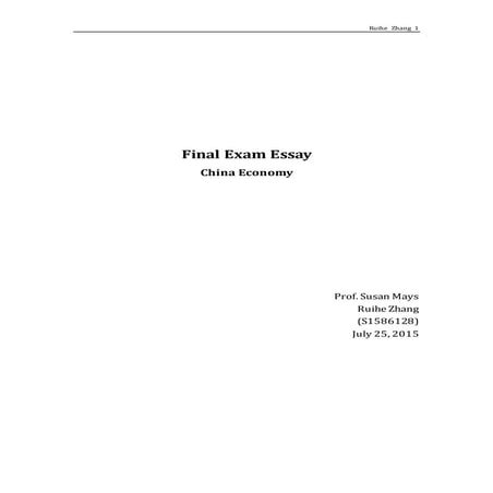 Final Exam Essay | PDF