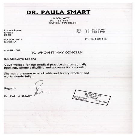 Dr Reference Letter (1) | PDF