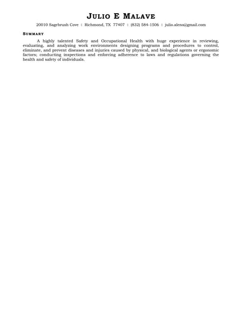 Resume 2016 | DOCX | Environmental Services Industry | Industries