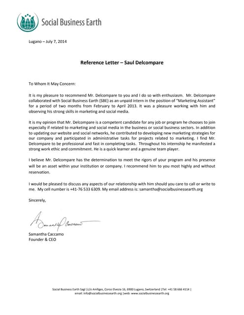 Rough Diamond Recommendation Letter | PDF