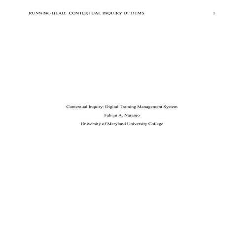 DTMS_Contextual_Inquiry_Report | PDF