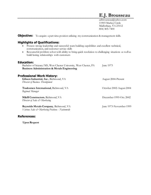 Robert Resume Temp | DOCX