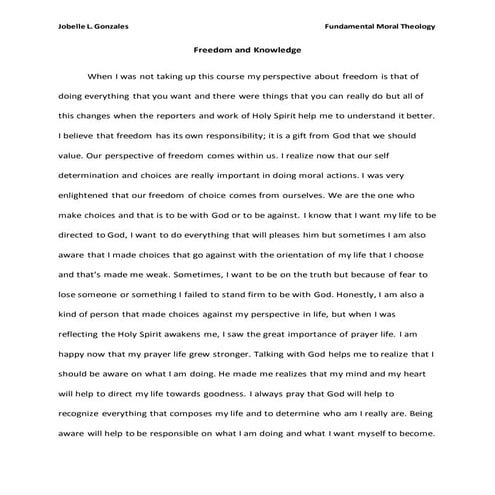 Freedom and Knowledge | PDF