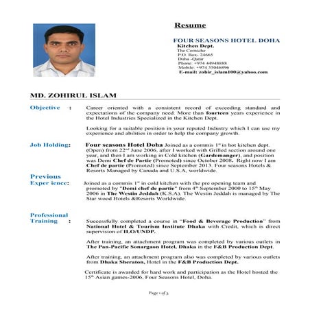 Zohir Resume | PDF