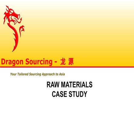 Raw Material case study | PPT