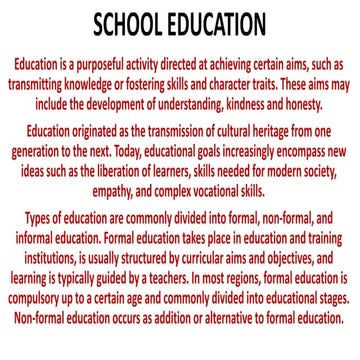 SCHOOL EDUCATION | PDF