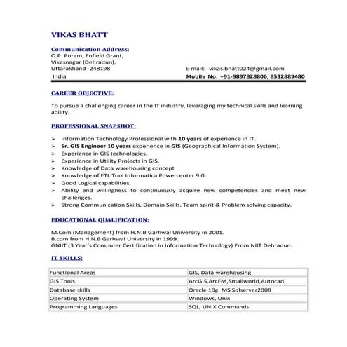 Vikas_Resume | PDF