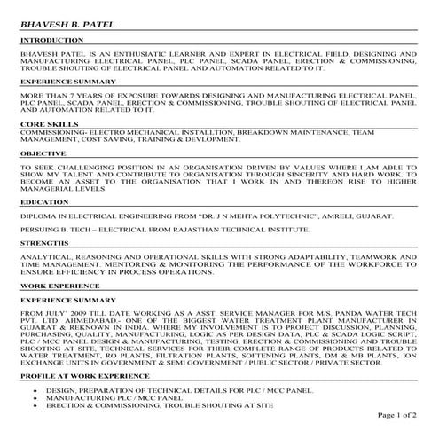 CV- BHAVESH PATEL | PDF