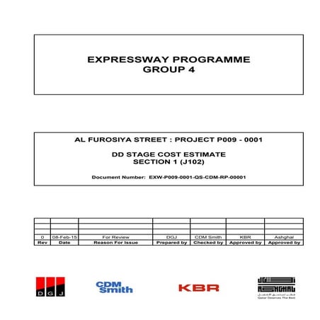 DD STAGE COST ESTIMATE SECTION 1 (J102) (1) | PDF
