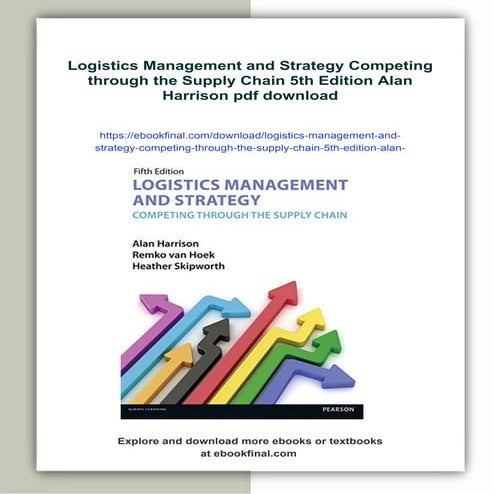 Logistics Management and Strategy Competing through the Supply Chain ...