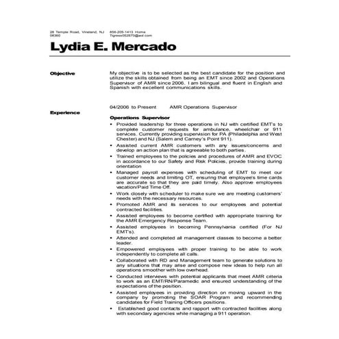 Tammy-Resume_2016 - EMT-B | DOCX