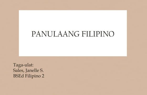 Mga dulang pantanghalan | PPTX