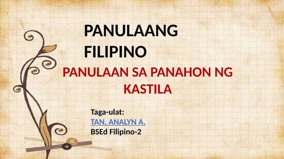 Mga dulang pantanghalan | PPTX