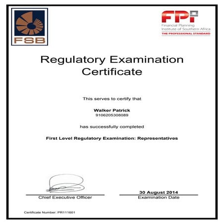 RE CERTIFICATE | PDF