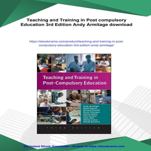Teaching and Training in Post compulsory Education 3rd Edition Andy ...