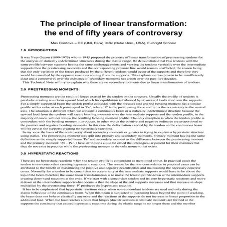 The principle of linear transformation(ACI) | PDF
