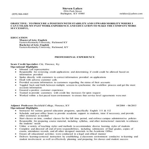 Lenora Wilson Resume true | DOCX