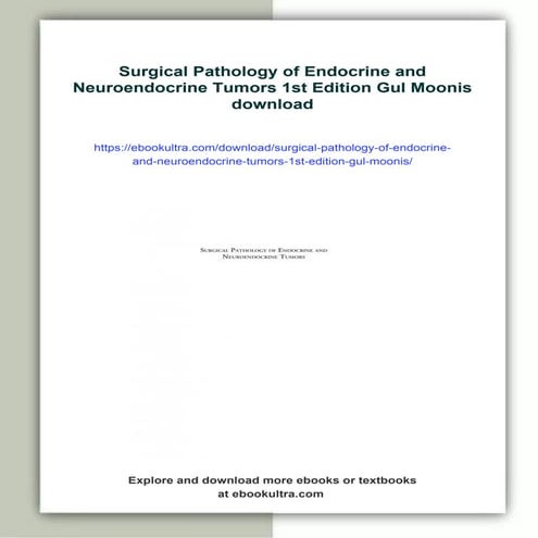 Surgical Pathology of Endocrine and Neuroendocrine Tumors 1st Edition ...