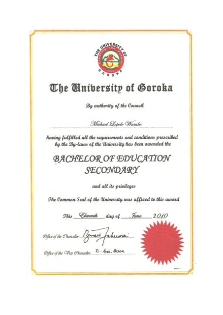 Upper Secondary (Grade 12) Certificate | PDF