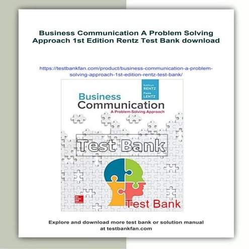 Business Communication A Problem Solving Approach 1st Edition Rentz ...
