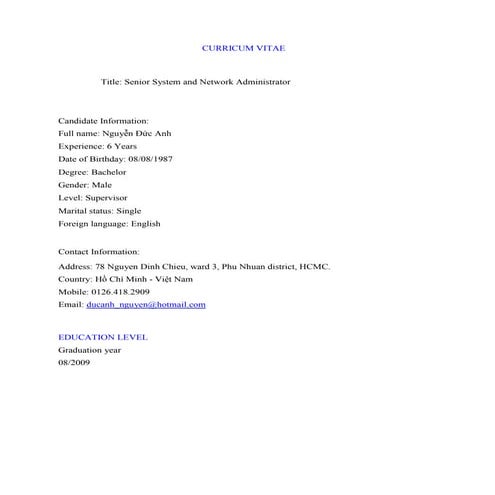 CURRICUM VITAE | PDF