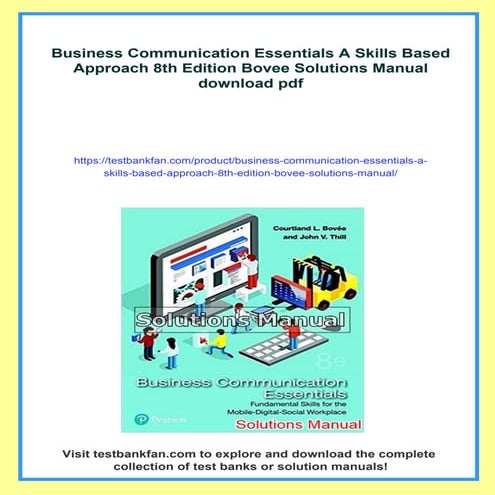Business Communication Essentials A Skills Based Approach 8th Edition ...